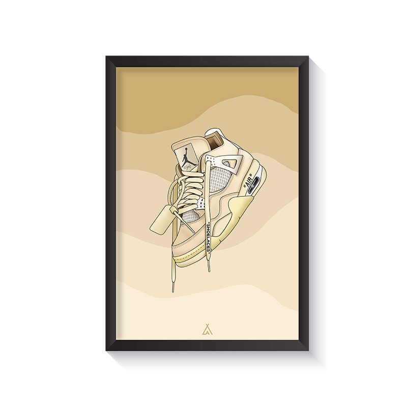 Air Jordan 4 Off White Frame | La Sneakerie