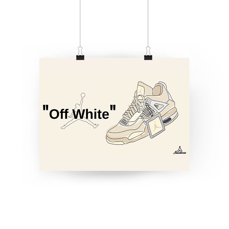 Poster Nike Air Jordan 4 Off White | La Sneakerie