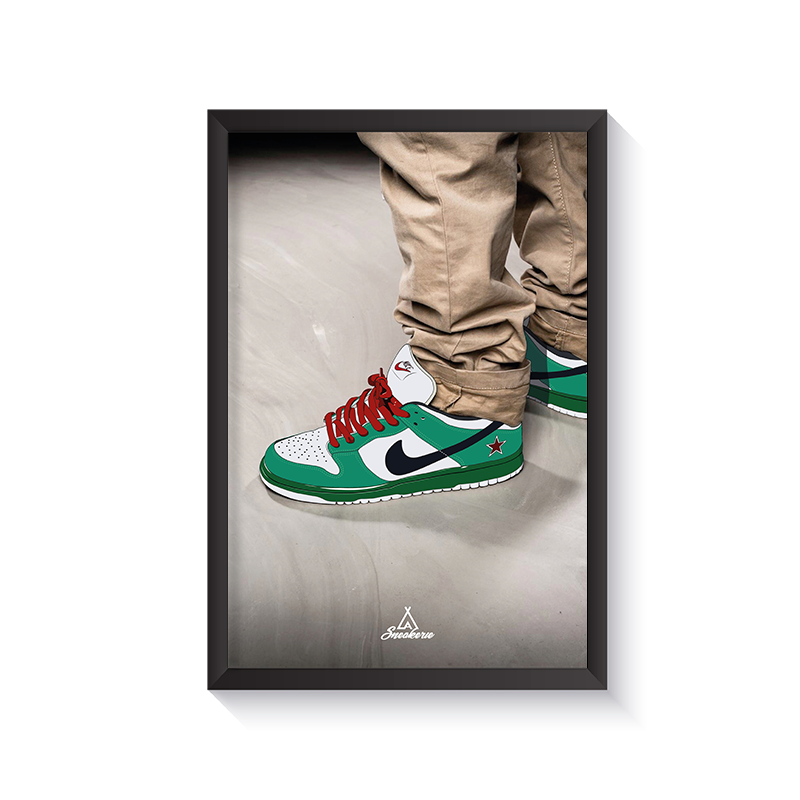 Nike Dunk Low Heineken Frame | La Sneakerie