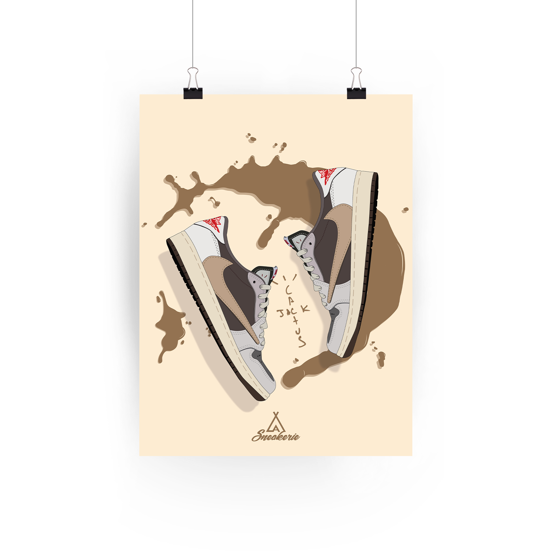 Nike Air Jordan 1 Low Travis Scott Reverse Mocha Poster | La Sneakerie