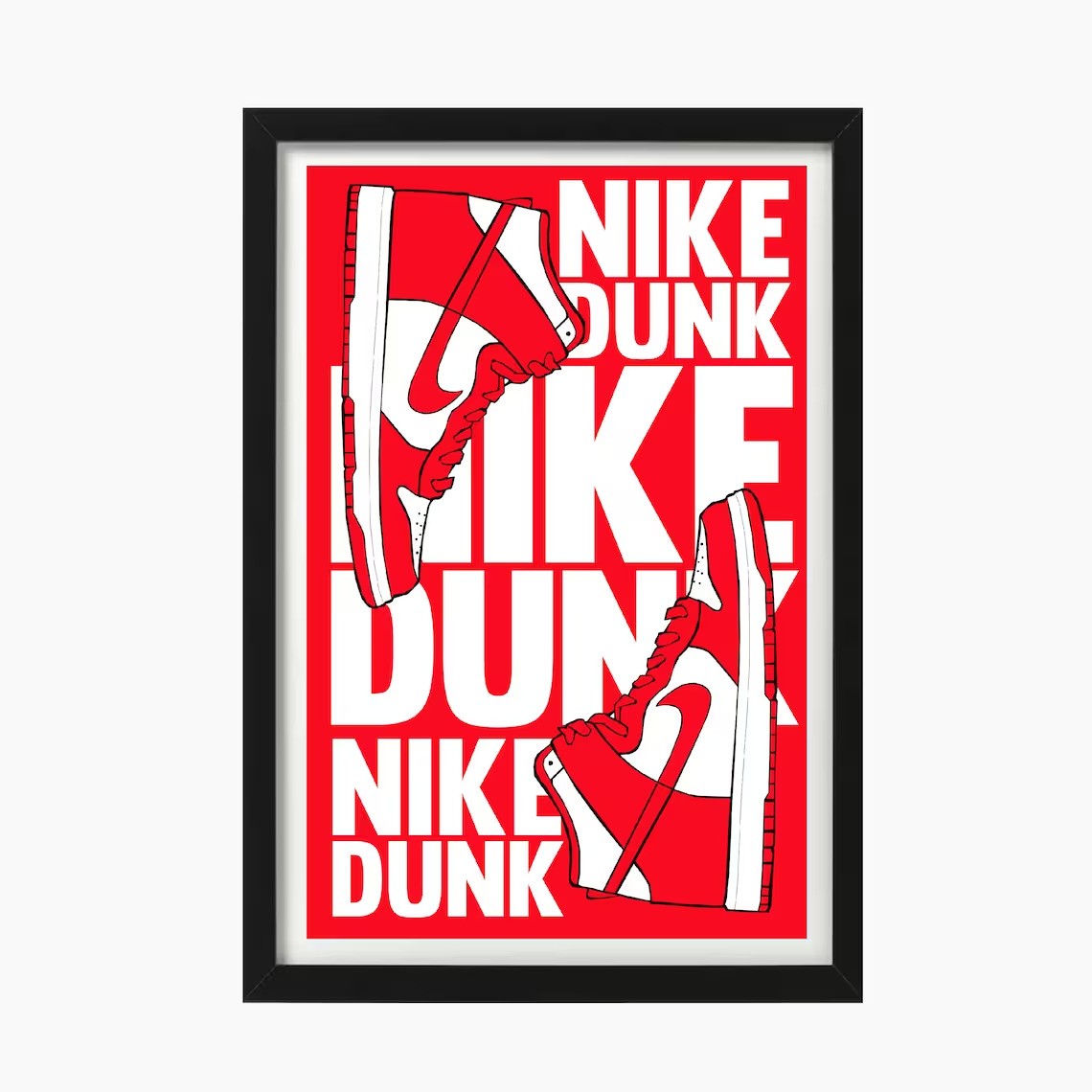 Cadre Nike AJ1 Dunk Red | La Sneakerie